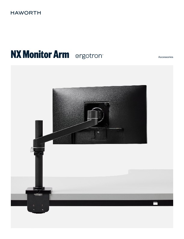 Ergotron NX Monitor Arm Product Sheet | Details Page | Haworth